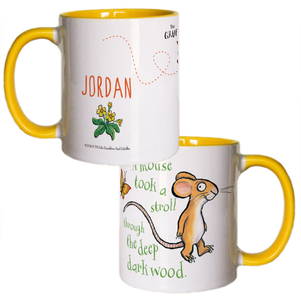 Yellow Mouse Personalised Coloured Insert Mug – Gruffalo